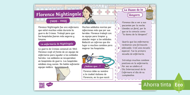 Hoja informativa: Florence Nightingale (creat de profesori)