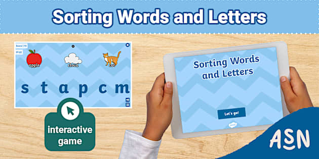 Sorting Words and Letters Interactive Activity