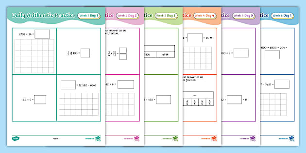 👉 Year 6 Autumn 2 Daily Arithmetic Practice Pack - Twinkl 👉 Year 6 Autumn 2 Daily Arithmetic Practice Pack - Twinkl