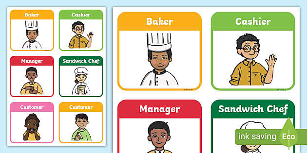 Sandwich Shop Role Play Badges