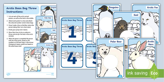 Arctic Animals Bean Bag Throw (teacher made)