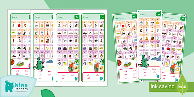 Rhino Readers Level 4 Bookmarks - Twinkl