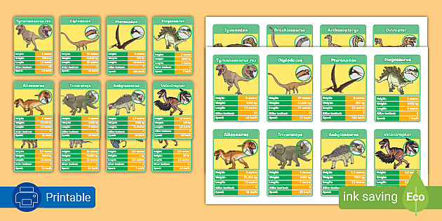 Dinosaurs Top Cards Game | Primary Resources - Twinkl