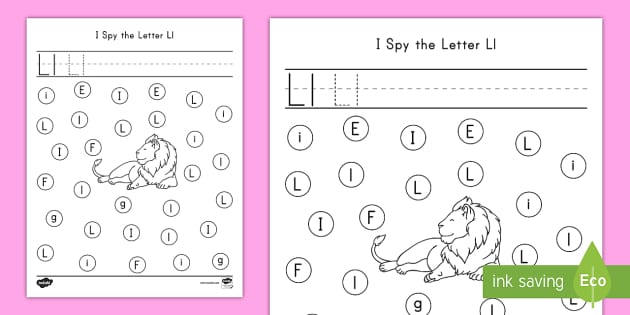 I Spy the Letter Ll Activity - Alphabet - ELA (teacher made)