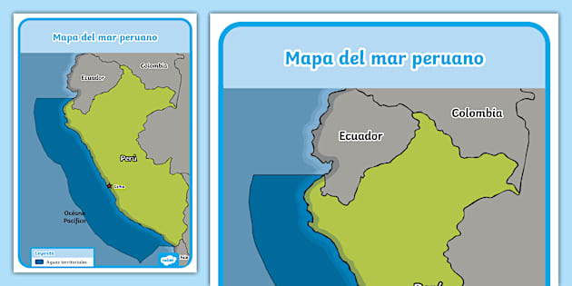 Mapa del mar peruano | Materiales Educativos Twinkl Perú