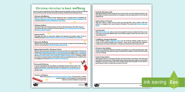 Christmas Mental Health Activities | Twinkl Life Resources
