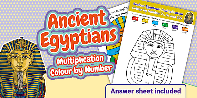 Ancient Egyptians Multiplication Colour by Number