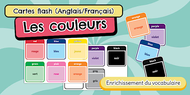 Cartes flash : Les couleurs - Anglais LV