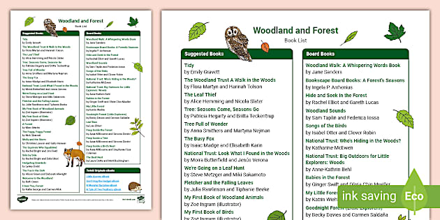 Woodland and Forest Book List