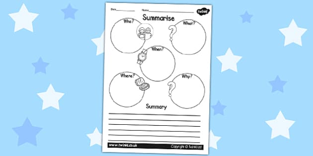 Summary Writing Frame (teacher made)
