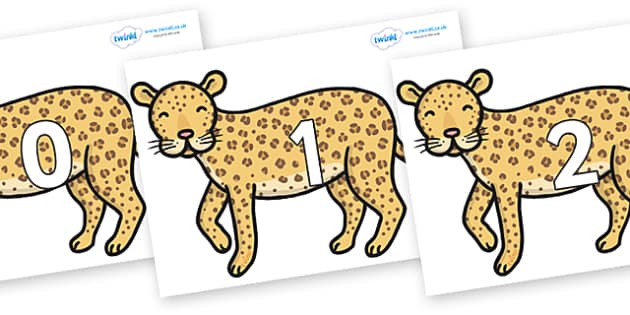 Numbers 0-31 on Leopards (teacher made) - Twinkl