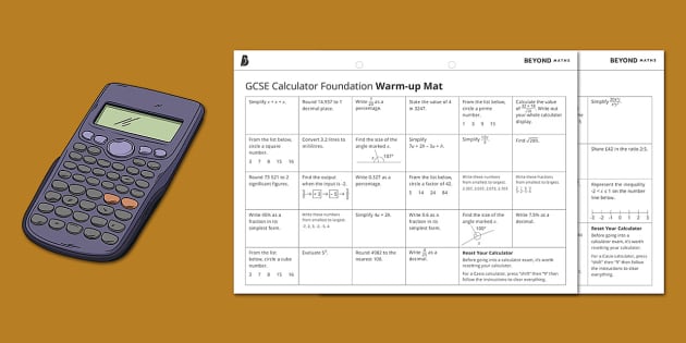 👉 GCSE Maths Warm Up - Foundation and Higher (Calculator)