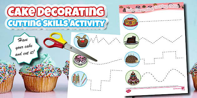Cake Decorating Cutting Skills Activity