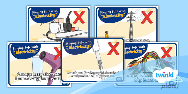 * NEW * Electrical Safety Display Posters - Twinkl