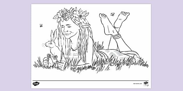 Eostre Colouring Sheet (teacher made) - Twinkl