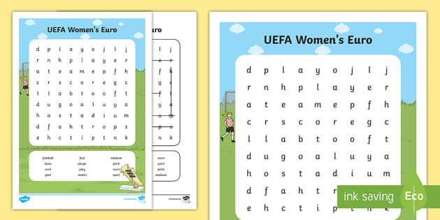 UEFA Women's Euros Word Search (teacher made)