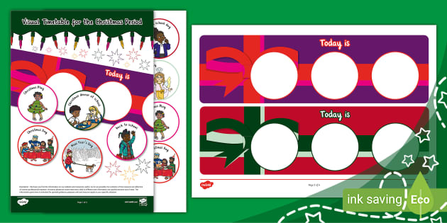 Visual Timetable for the Christmas Period (teacher made)