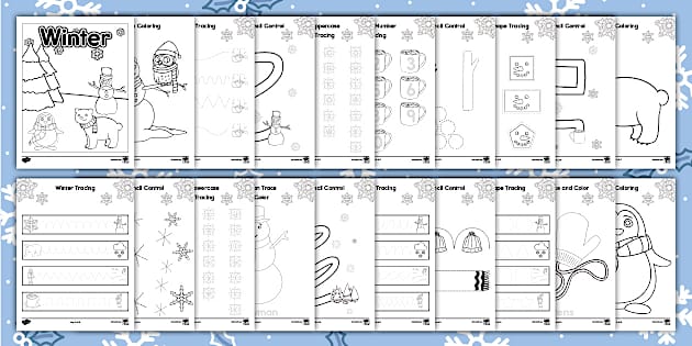 Winter Toddler Busy Book (teacher made) - Twinkl