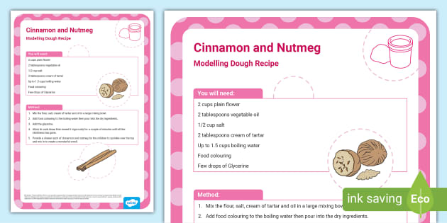 Cinnamon and Nutmeg Playdough Recipe (teacher made) - Twinkl