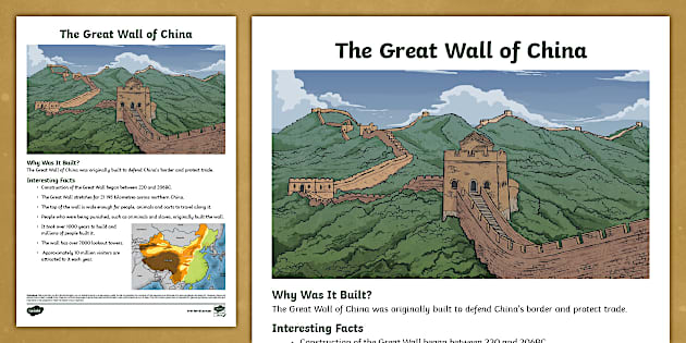 The Great Wall of China Fact File (teacher made) - Twinkl