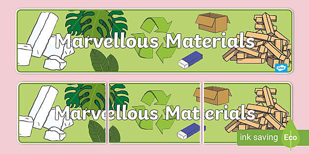 Marvellous Materials Year 2 Display Banner (teacher made)