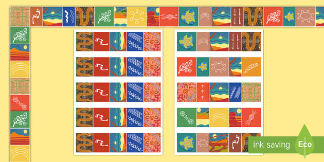 Aboriginal Art Display Borders - Australian Aboriginal Artwork, Indigenous
