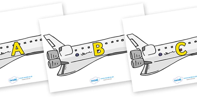 FREE! - A-Z Alphabet on Space Shuttles (teacher made)