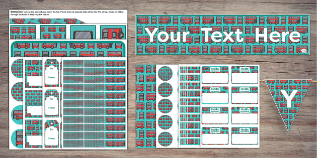 Big Red Bus Decorations Pack | Twinkl Party - Twinkl