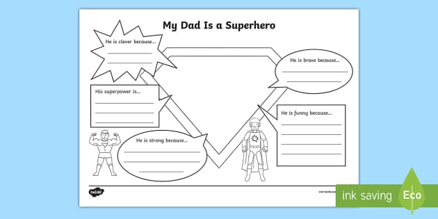 Superhero Dad Worksheet / Worksheet