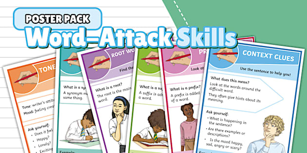 Senior Phase - English - Word-Attack Skills Poster Pack (CAPS Aligned)