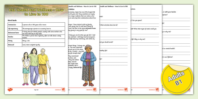 ESL Health and Wellness (Teacher-Made) - Twinkl