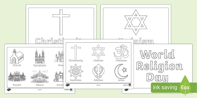 World Religion Day Colouring Sheets (Teacher-Made)