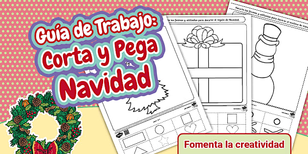 Guía de Trabajo: Corta y Pega - Navidad