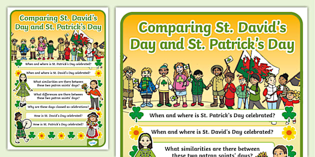 Comparing St. David's Day and St. Patrick's Day Poster