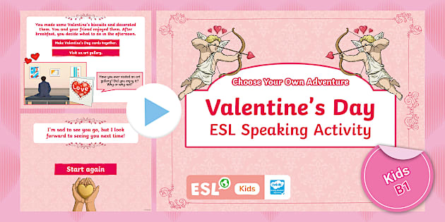 ESL Choose Your Own Adventure: Valentine's Day [Kids, B1]