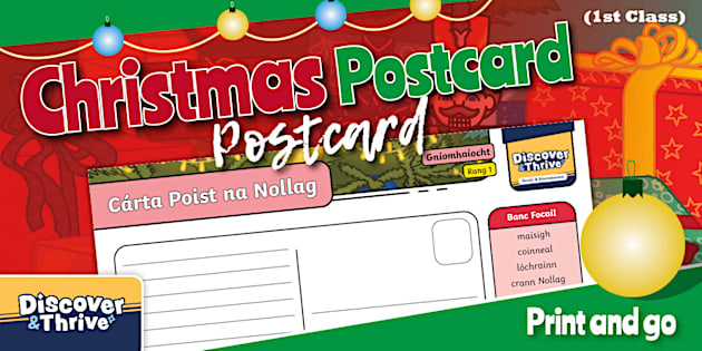 SEE (Exploration of our World) Christmas Postcard (1st Class) Gaeilge