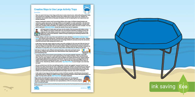EYFS Ages 2-3 Large Activity Trays: Seaside | Twinkl