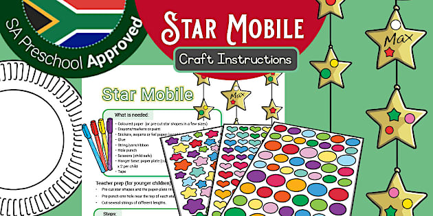 Preschool: Christmas- Star Mobile Craft Instructions