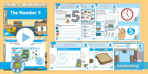 Kindergarten/KS1 The Journey to Number Formation: The Number 5 Activity ...