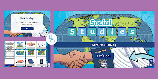 Tier 3 Social Studies Interactive Word Mat Activity
