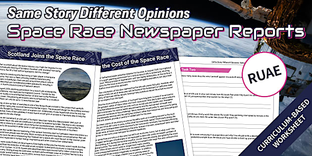 Same Story Different Opinions: Space Race Newspaper Reports