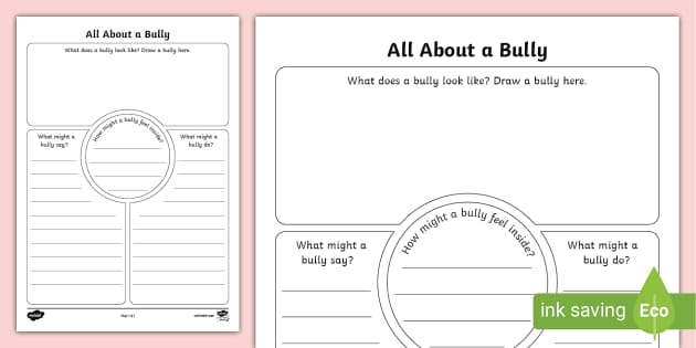 All About a Bully Activity Sheet (teacher made) - Twinkl