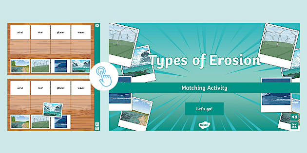 Types of Erosion Interactive Matching Game (teacher made)