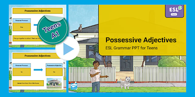 ESL Possessive Adjectives PPT for Teens - Twinkl