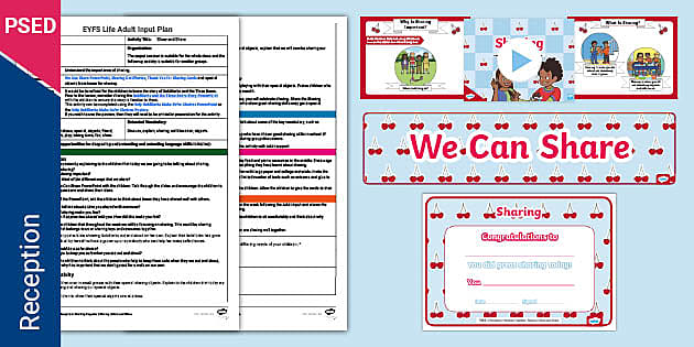 PSED EYFS Show and Share Adult Input Plan and Resource Pack