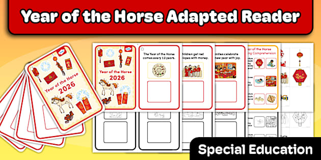 Year of the Horse Adapted Reader for Special Education