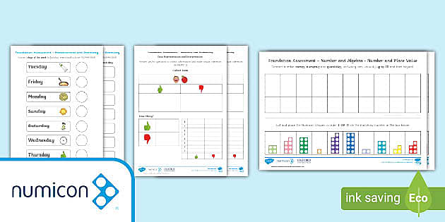 Numicon Shapes: Foundation Mathematics (1) Assessment Pack