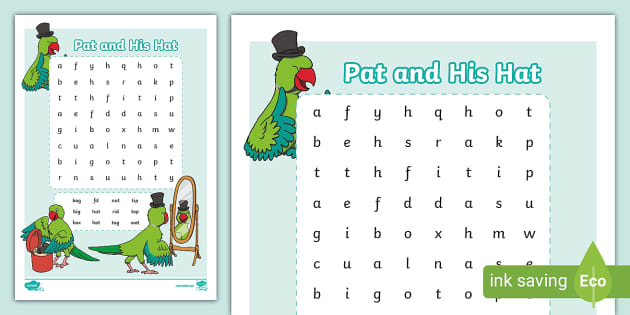 Pat and His Hat Word Search (teacher made) - Twinkl