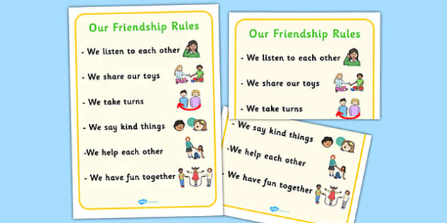 Our Friendship Rules Poster - relationships, SEN, communication