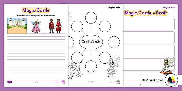 First Grade Magic Castle Write a Story Activity - Twinkl